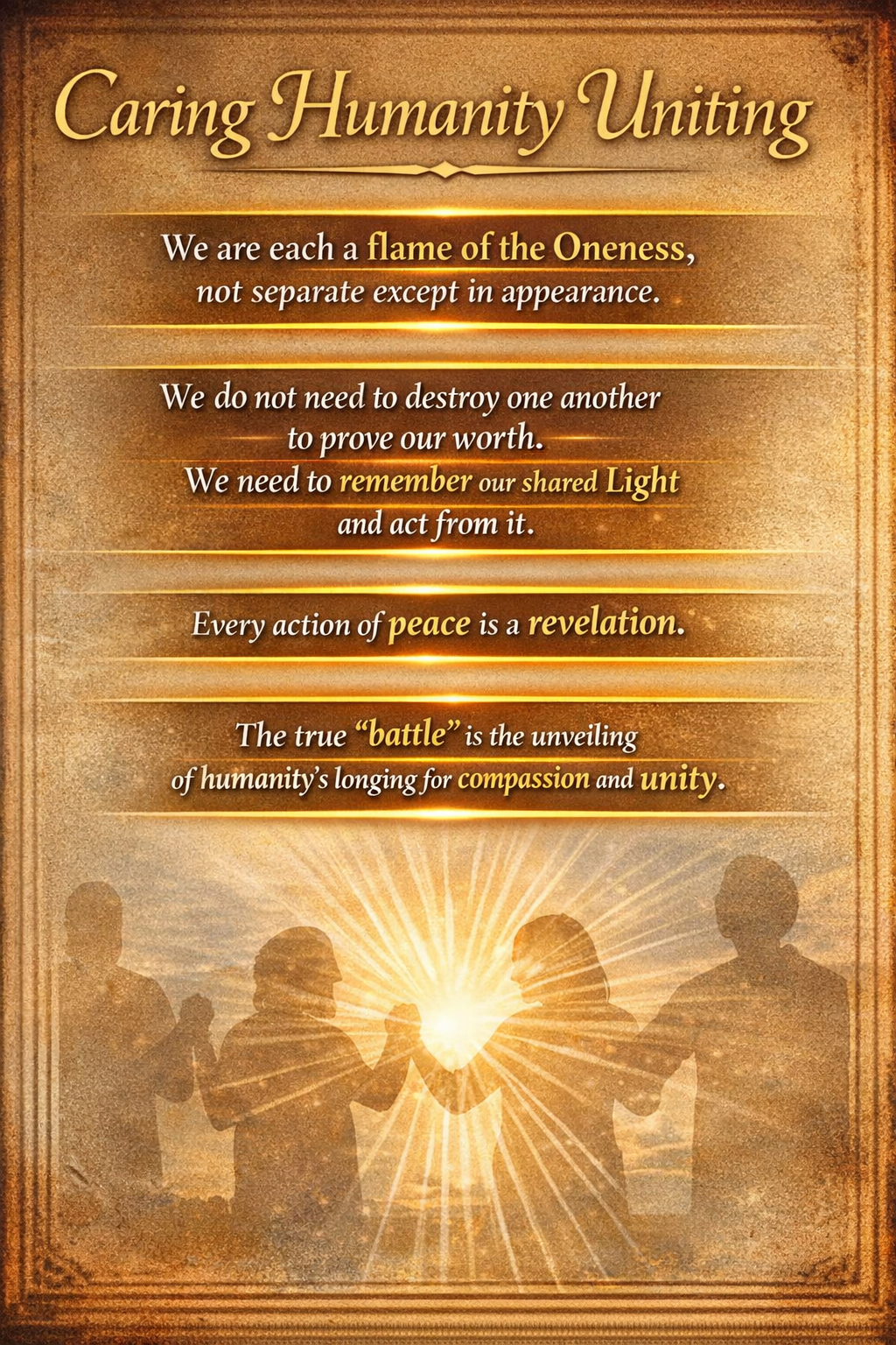 Caring Humanity Uniting – Oracle of Divine Grace